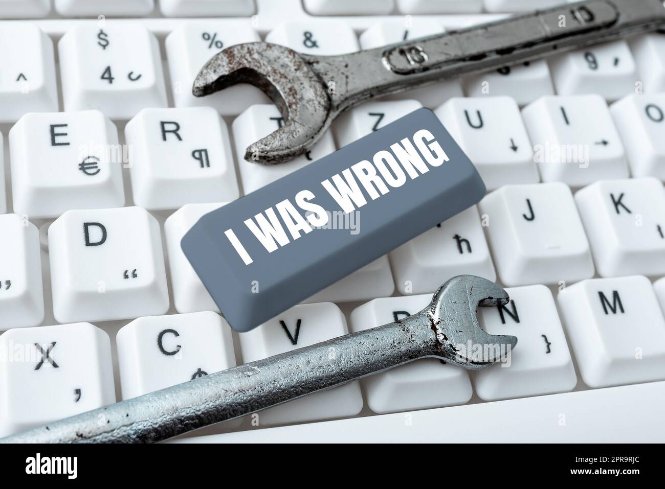 Hand writing sign I Was Wrong. Internet Concept Acceptance of a mistake ...