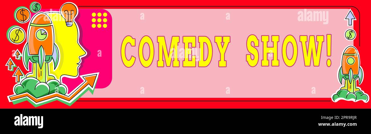 Text caption presenting Comedy Show, Business idea Funny program ...