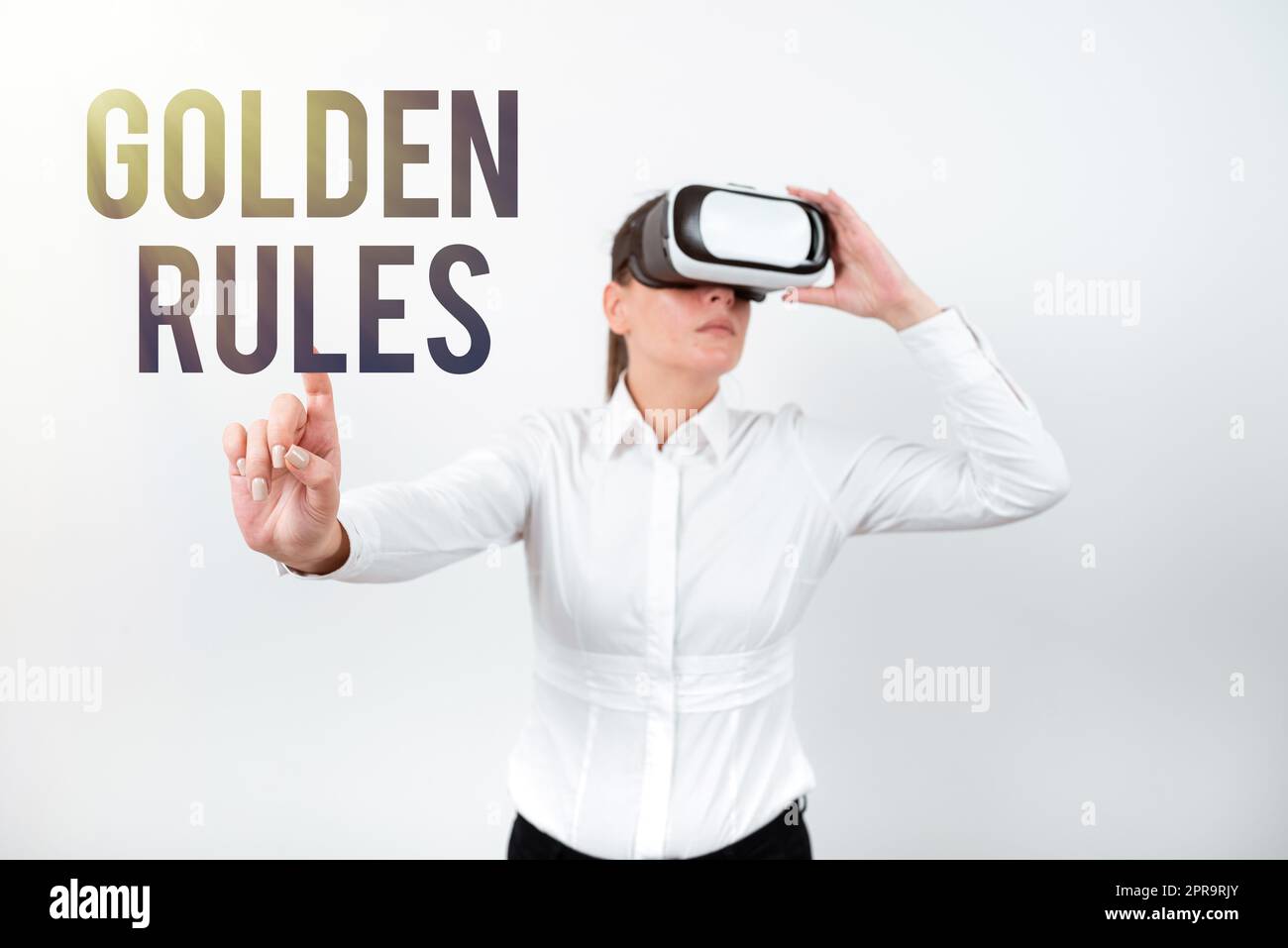 Handwriting text Golden Rules. Word for Basic principle that should be ...