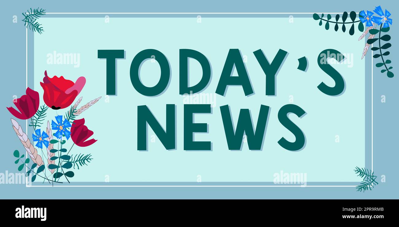 Headlines Sign Showing Latest News And Reporting Stock Photo - Alamy