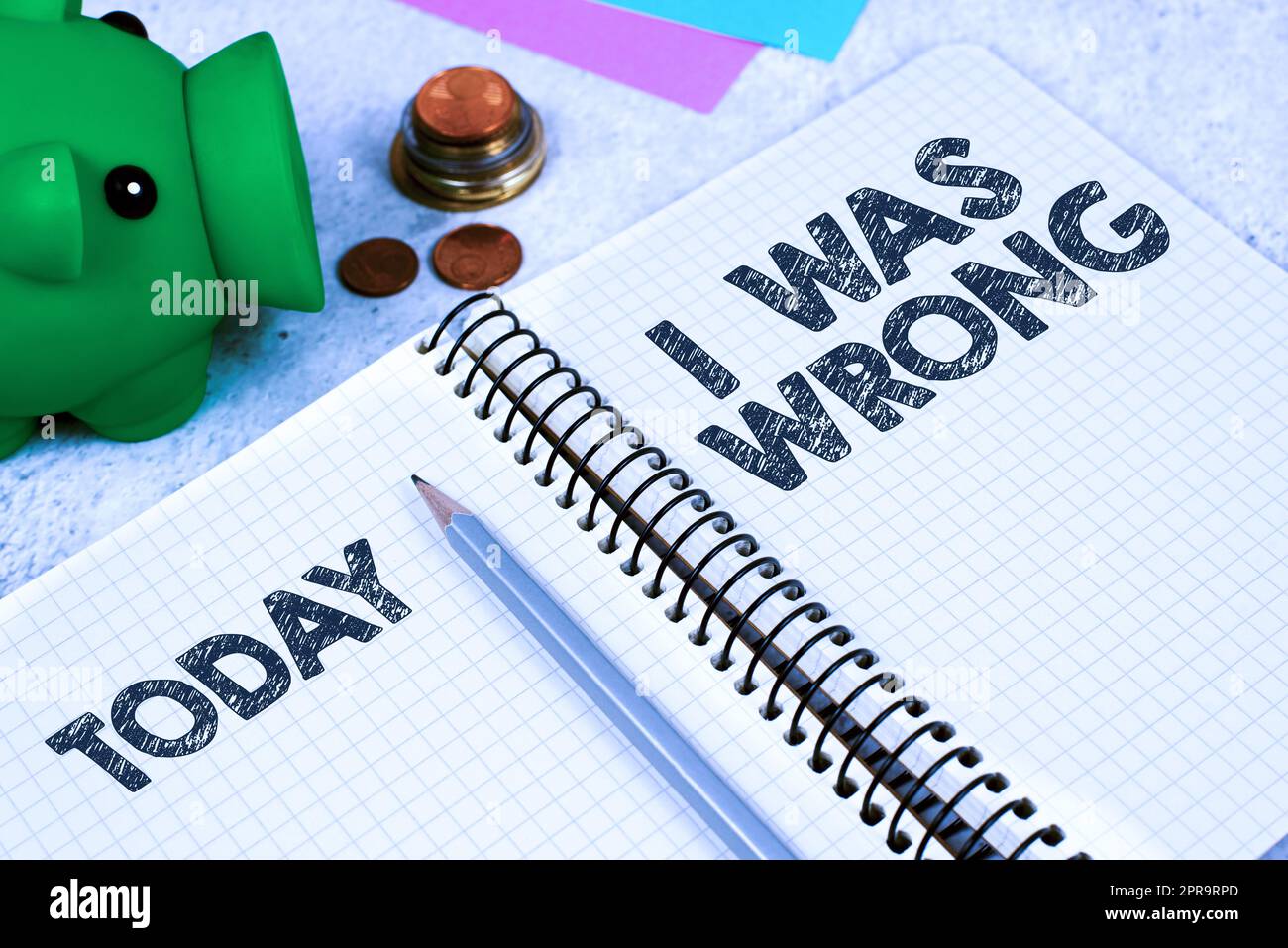 Text showing inspiration I Was Wrong. Business concept Acceptance of a ...