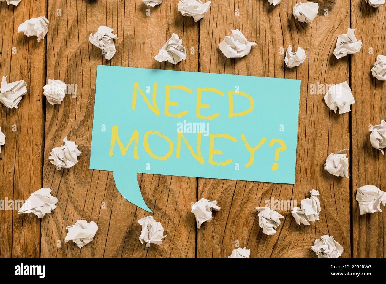 Conceptual caption Need Money Question. Business approach asking ...