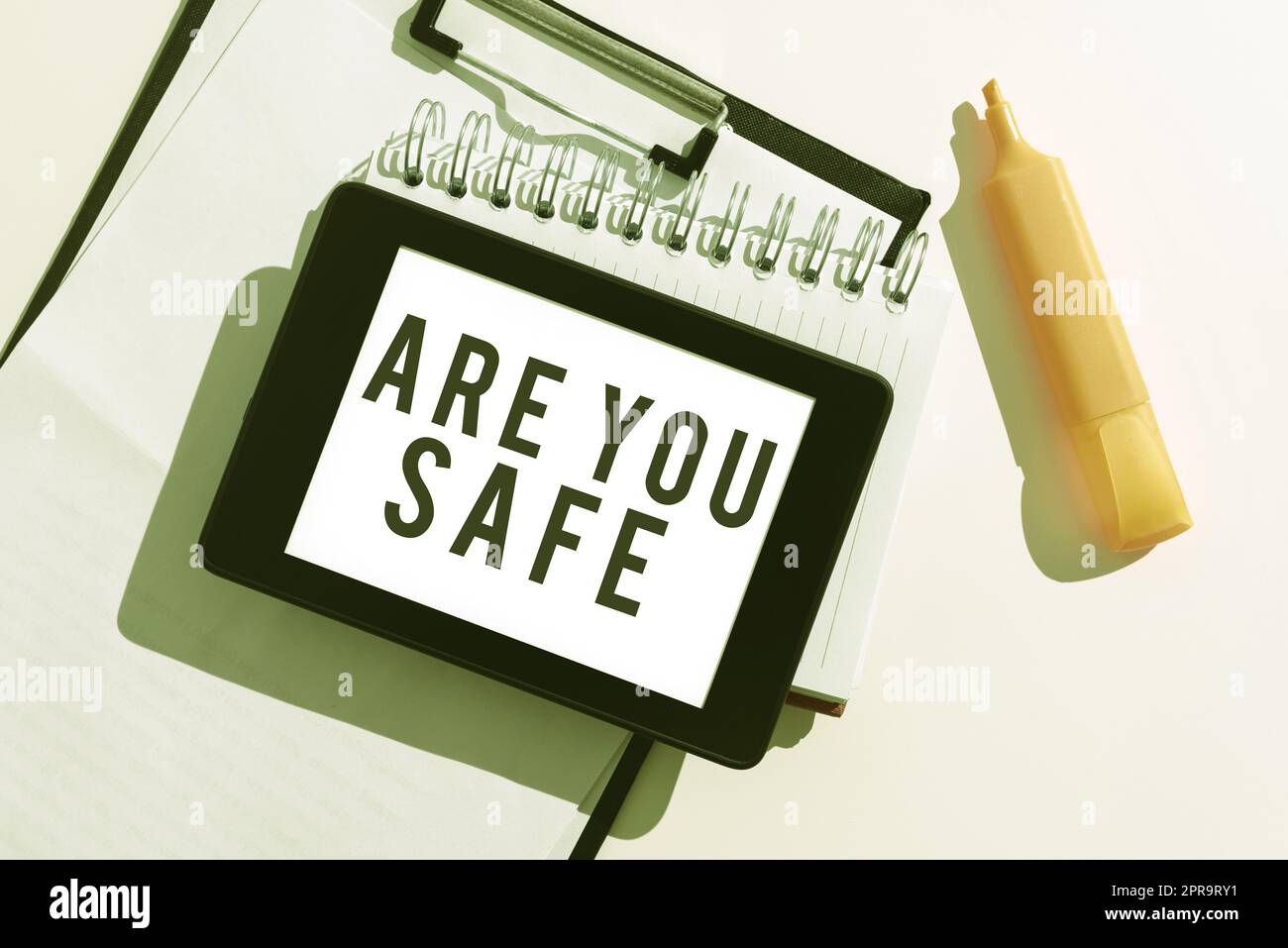 Sign displaying Are You Safe. Internet Concept Free from danger Not ...