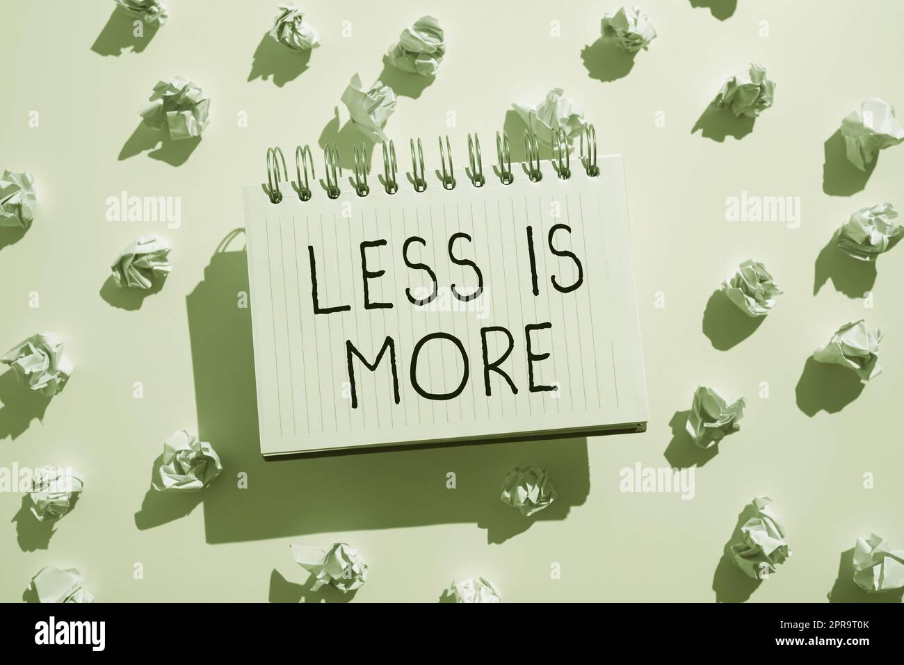 Writing displaying text Less Is More. Business overview Minimalist ...