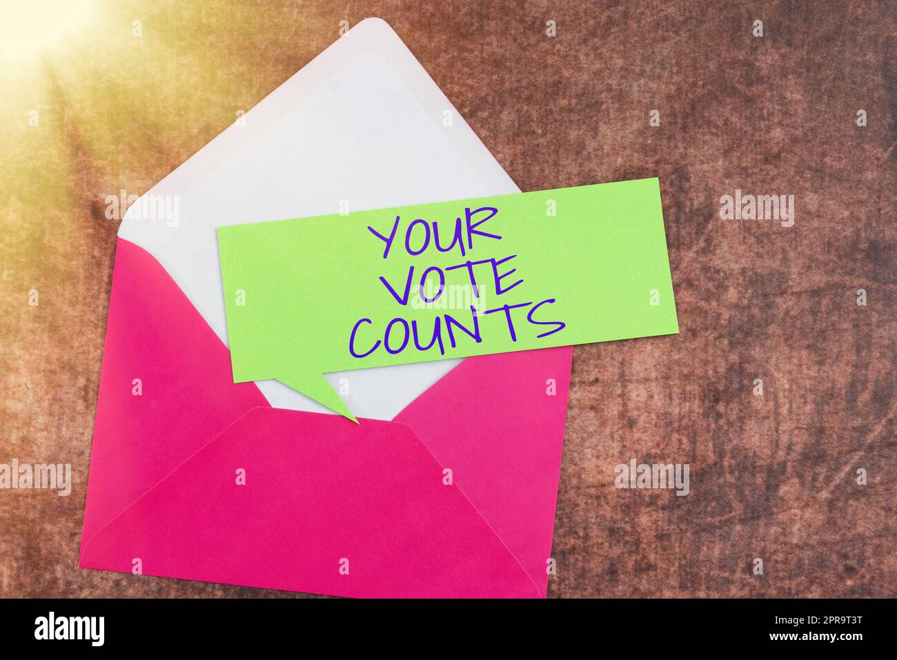 Inspiration showing sign Your Vote Counts. Word for Make an election ...