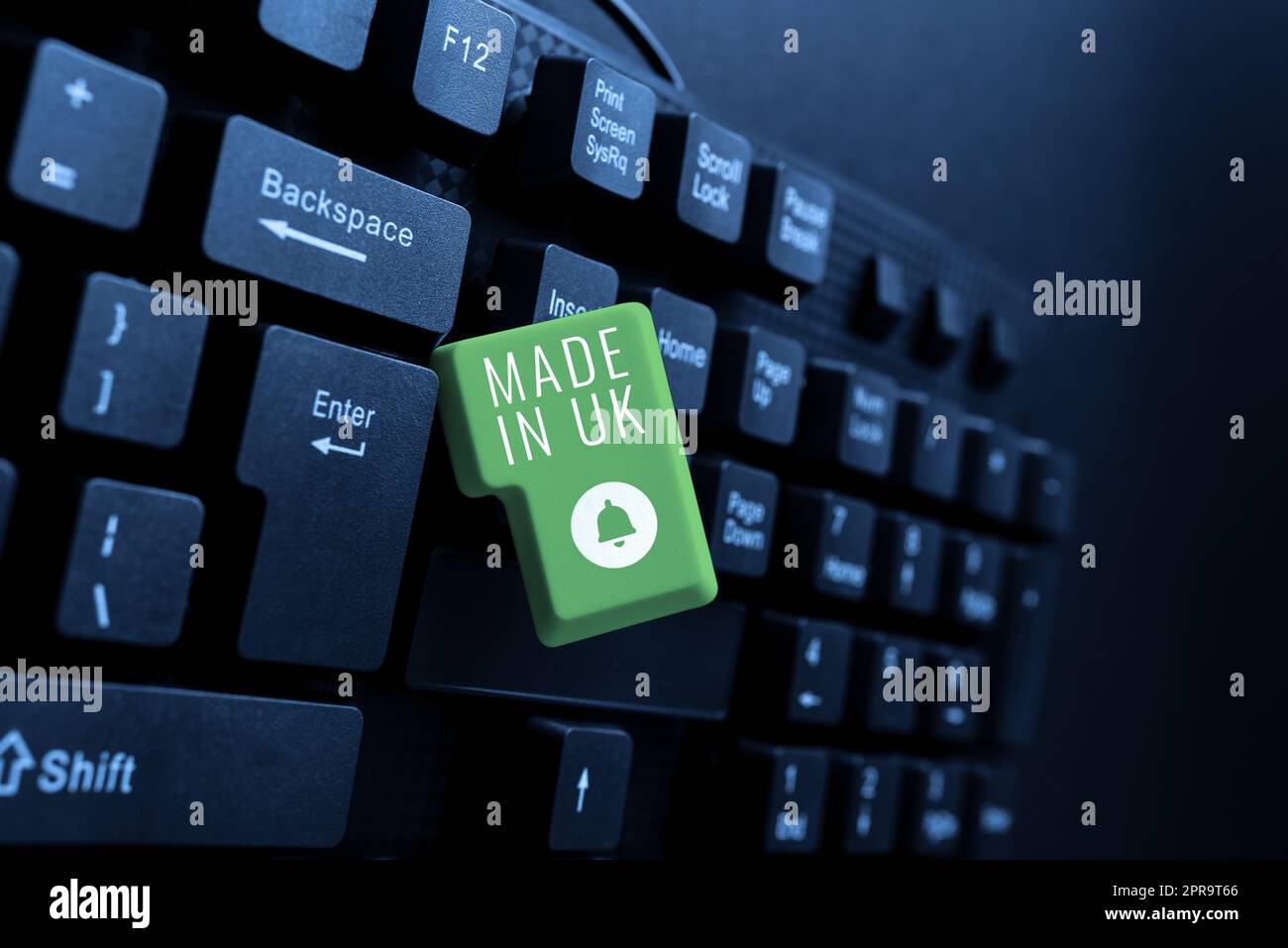 Sign displaying Made In Uk. Concept meaning Something manufactured in ...