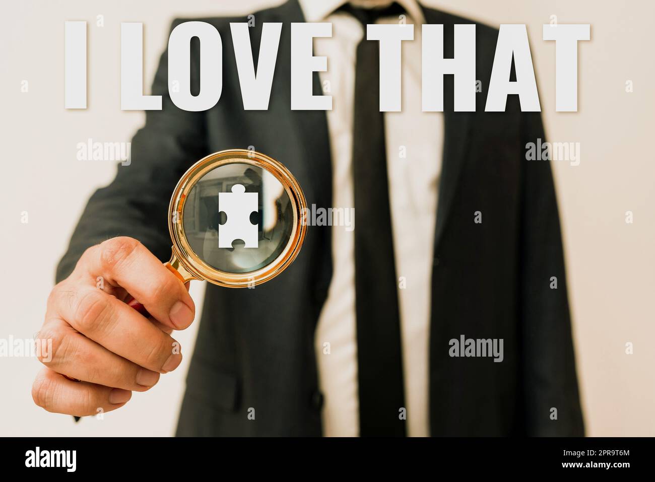 Magnifying glass love word on hi-res stock photography and images - Alamy