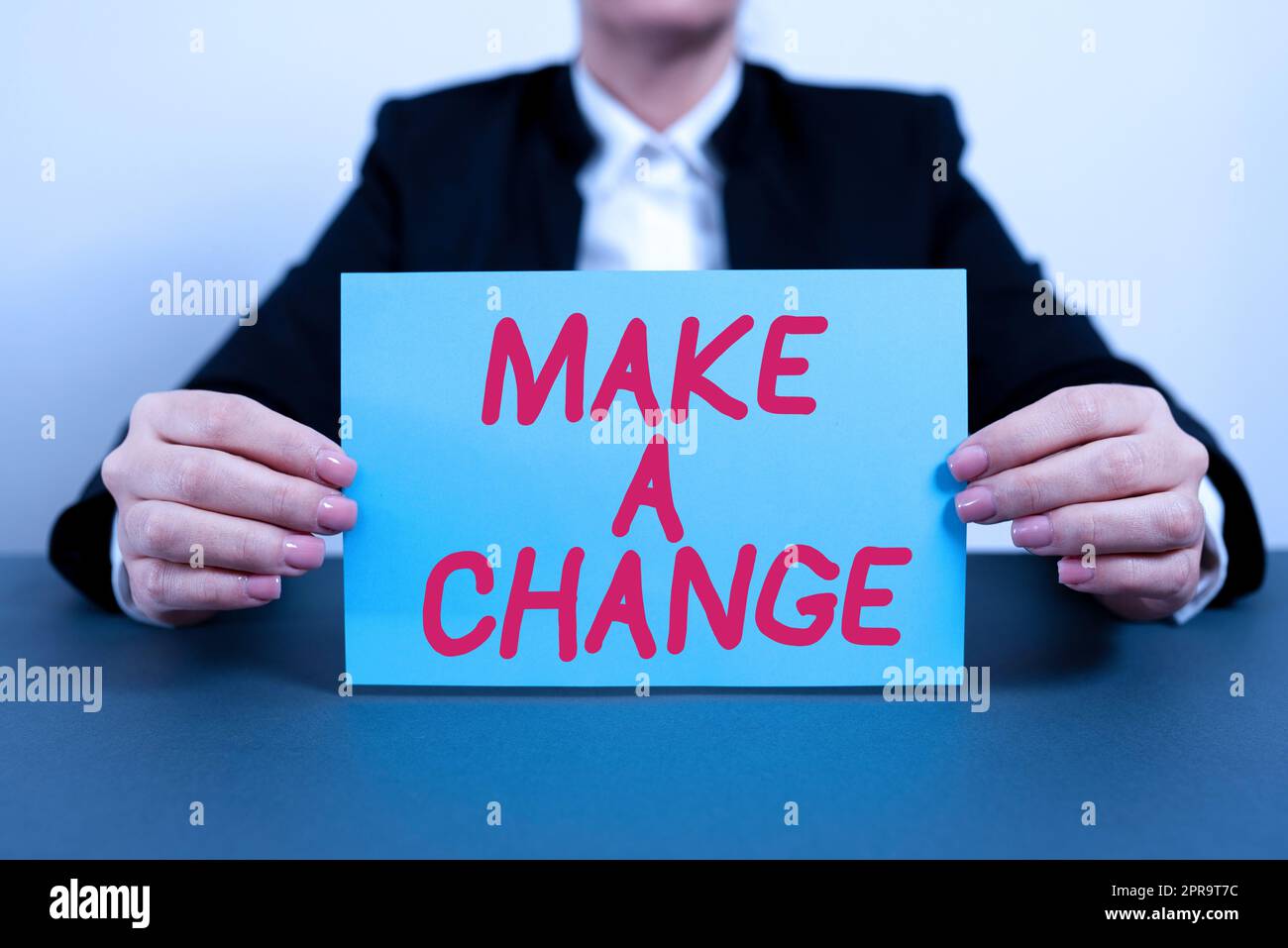 Sign displaying Make A Change. Conceptual photo Try new thing Evolve ...