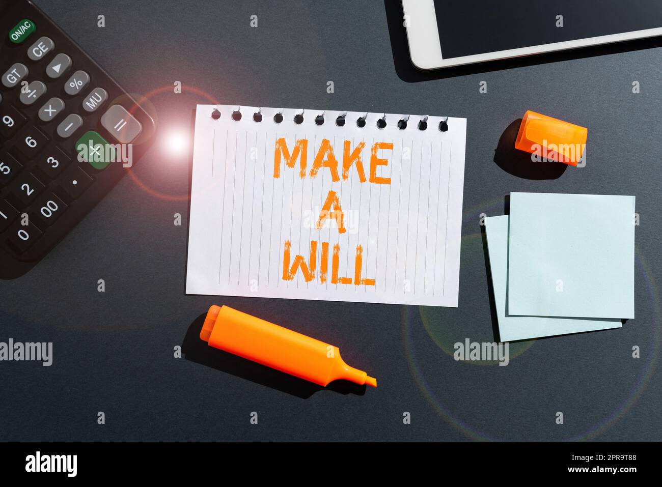 Text sign showing Make A Will. Word Written on Prepare a legal document ...