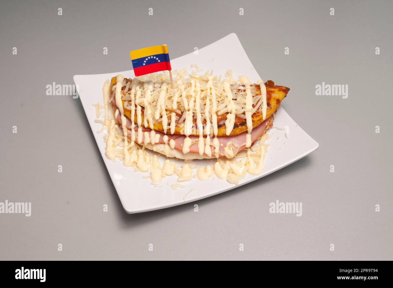 Ham and Cheese Cachapa Stock Photo - Alamy