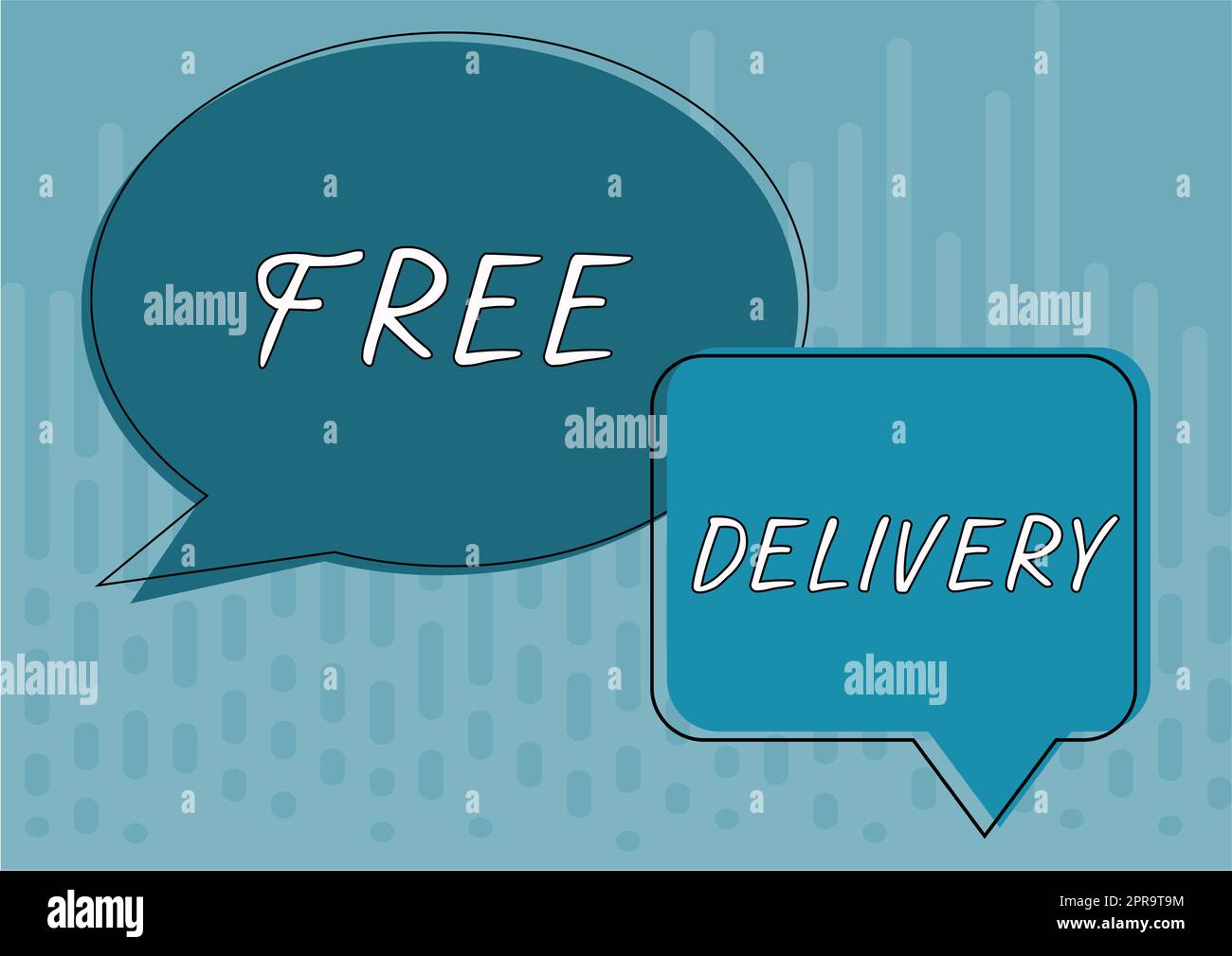 Hand writing sign Free Delivery, Business showcase Shipping Package ...