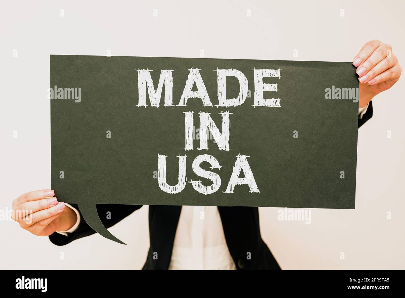Text showing inspiration Made In Usa. Business concept American brand ...