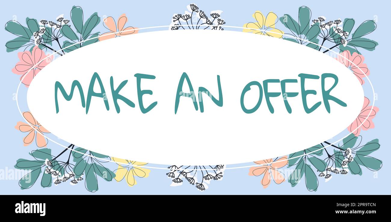 Hand writing sign Make An Offer, Word for Proposal Bring up Volunteer ...