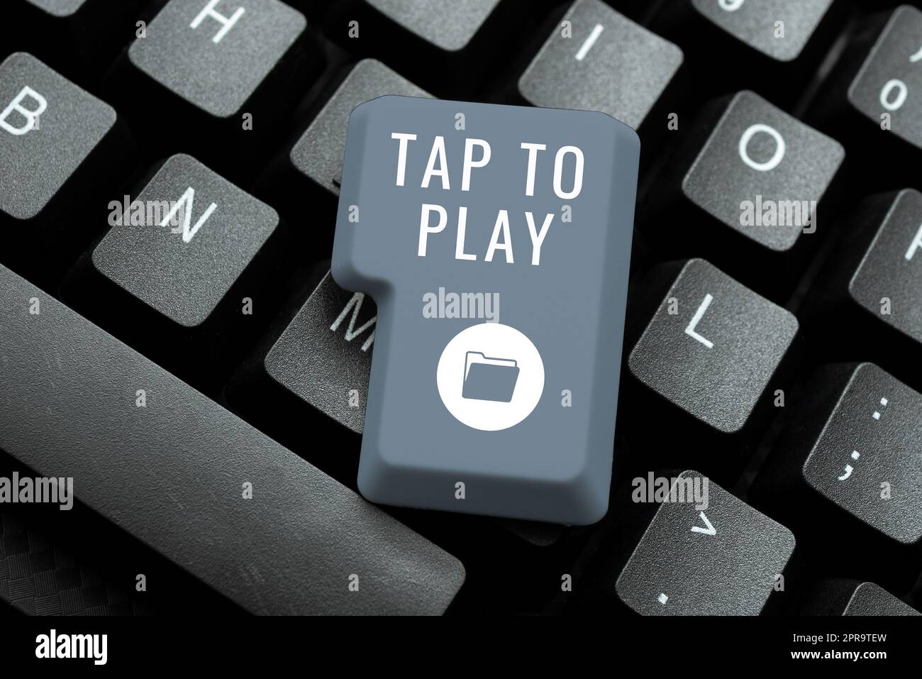 Text showing inspiration Tap To Play. Word Written on Touch the screen ...