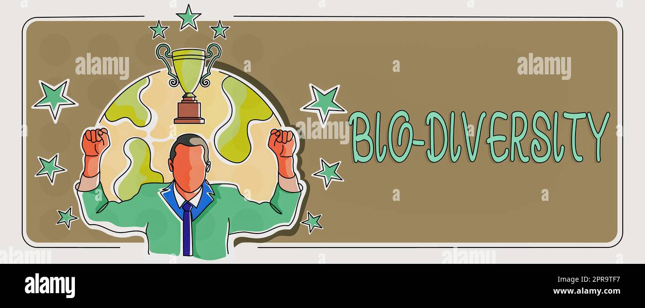 Text sign showing Bio Diversity, Conceptual photo Variety of Life ...