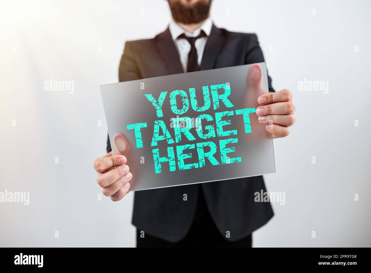 Text caption presenting Your Target Here. Business approach Be focused ...