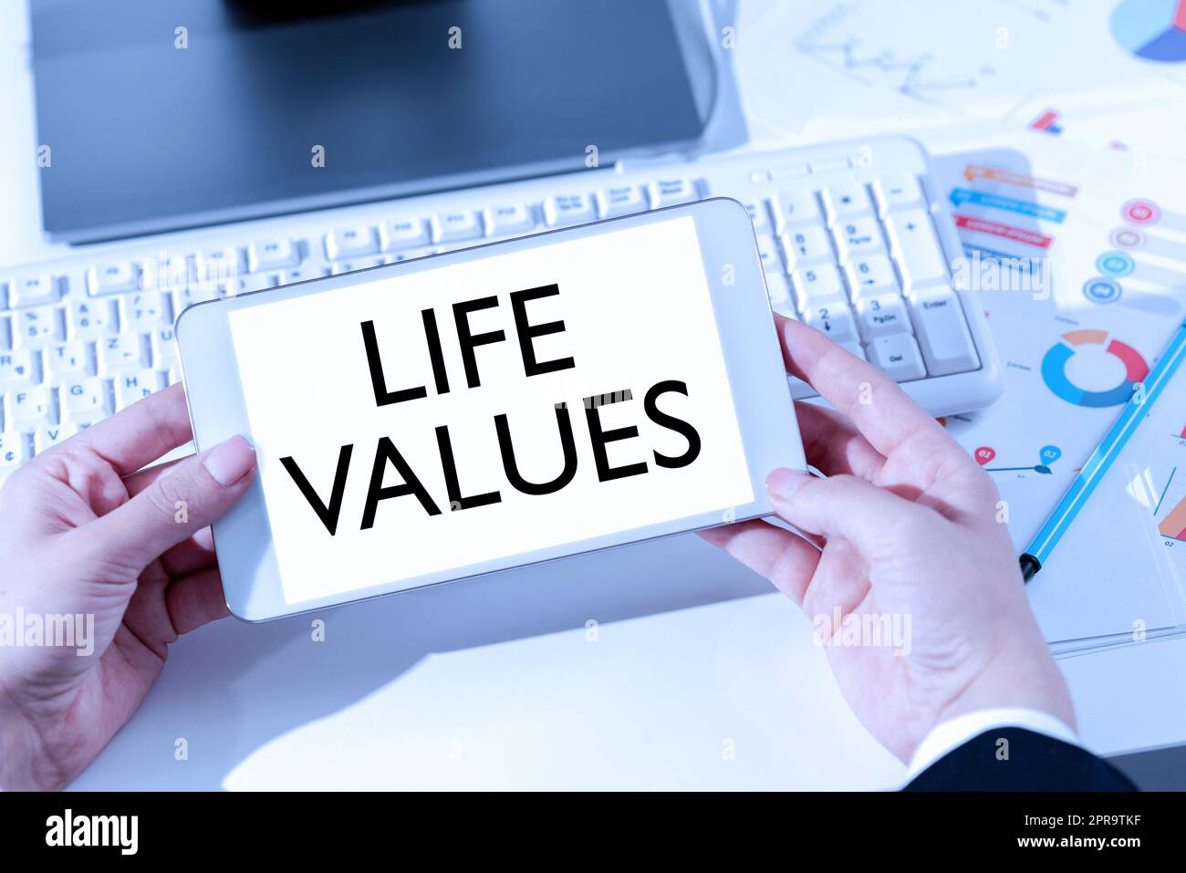 Handwriting text Life Values. Business idea things that you believe are ...