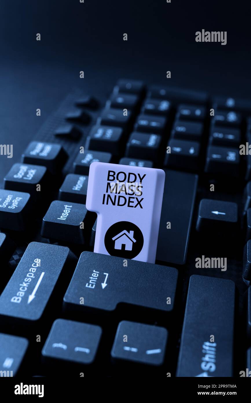 Handwriting text Body Mass Index. Business showcase Value derived from ...