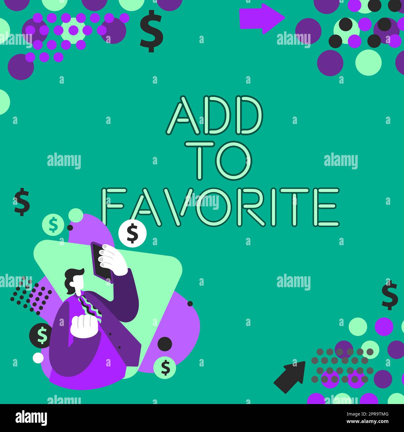 Text caption presenting Add To Favorite, Word Written on Like a page ...