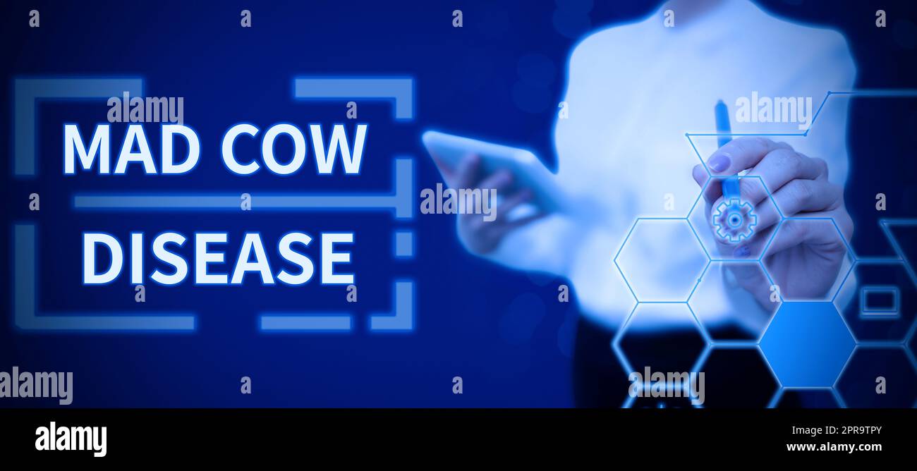Handwriting text Mad Cow Disease. Business concept Neurodegenerative ...