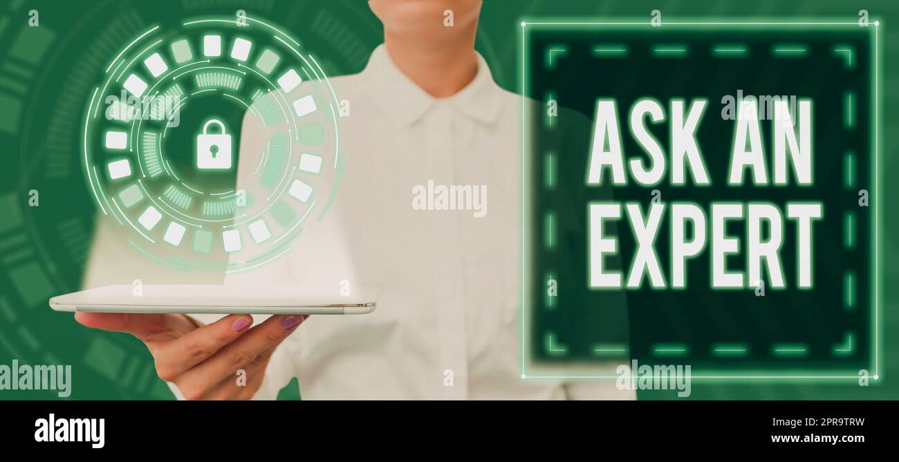 Conceptual display Ask An Expert. Word Written on Superior Reliable Ace ...