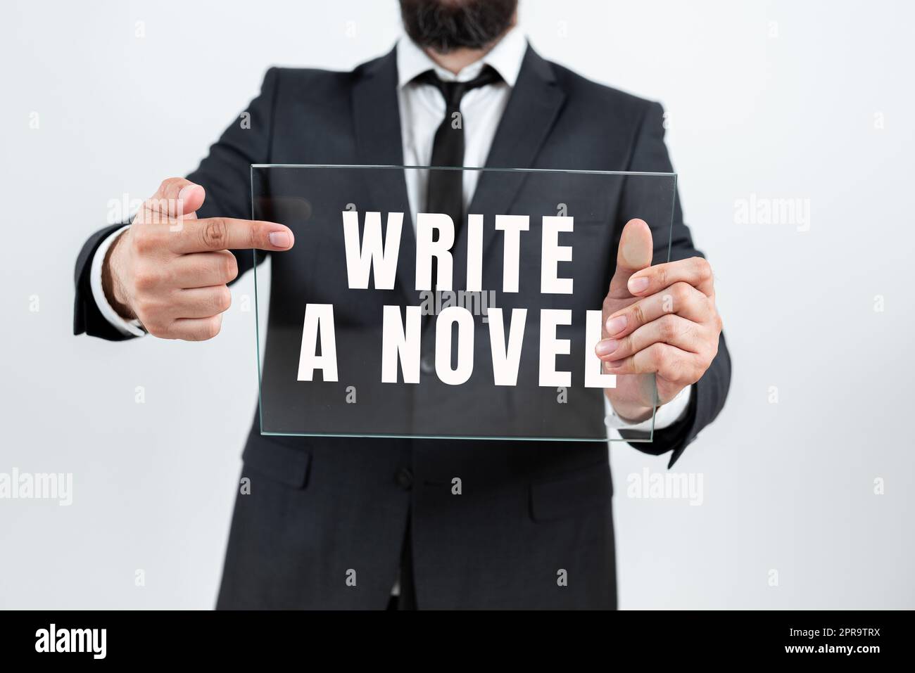 Text showing inspiration Write A Novel. Business showcase Be creative ...