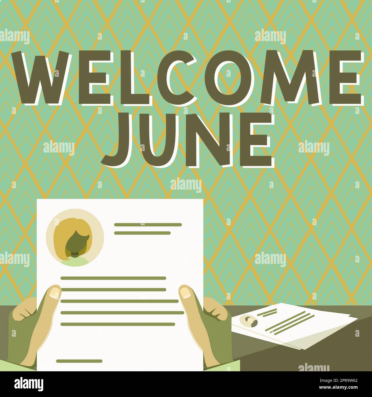 Handwriting text Welcome June, Internet Concept Calendar Sixth Month ...