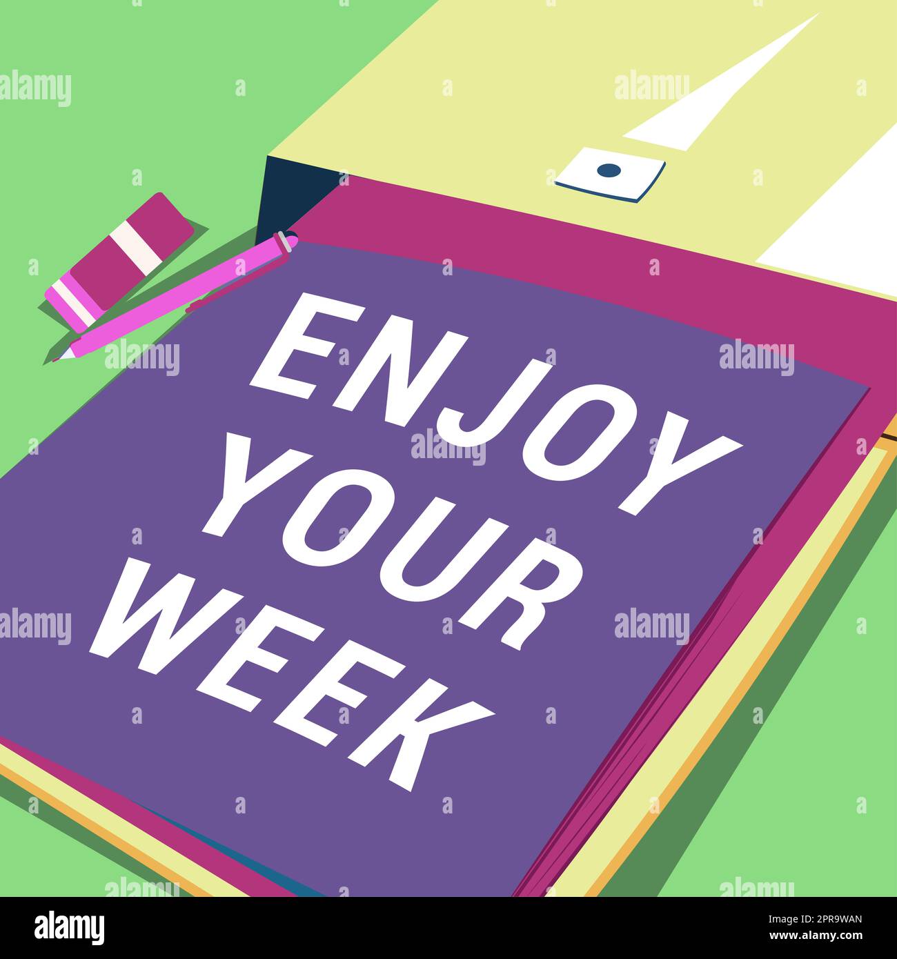 Motivational message happy friday written hi-res stock photography and ...