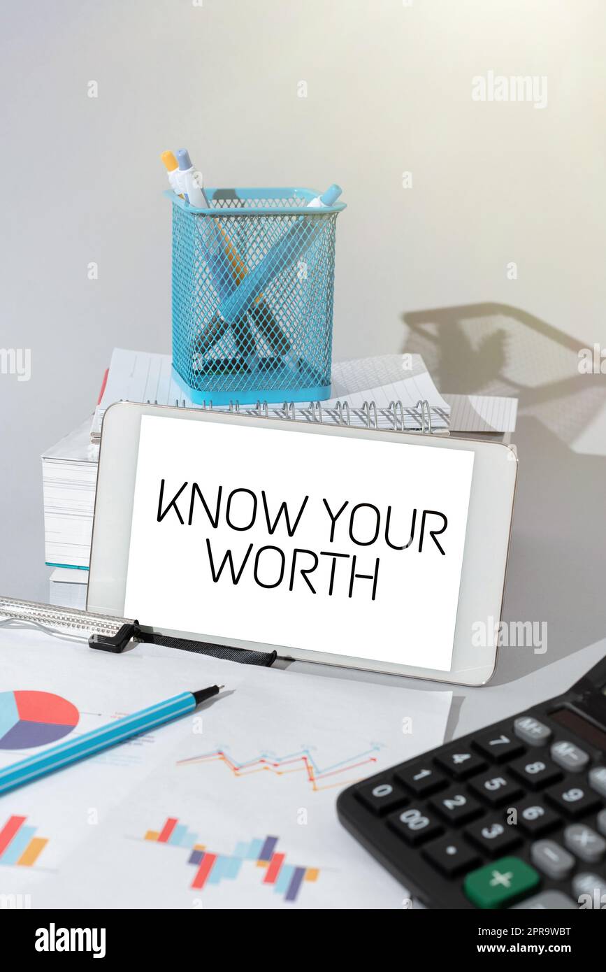 Writing displaying text Know Your Worth. Business overview Be aware of ... Writing displaying text Know Your Worth. Business overview Be aware of ...