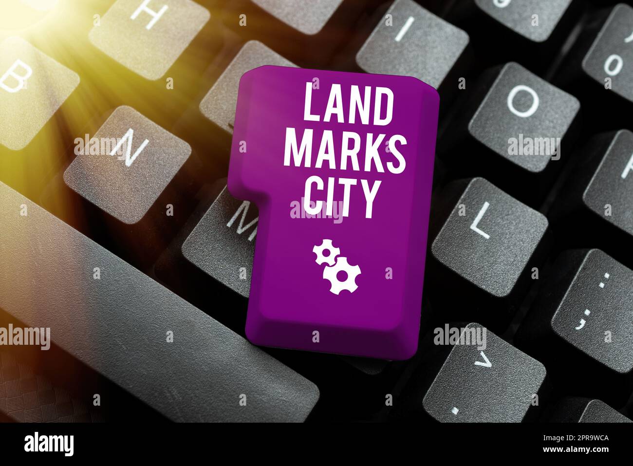 Writing displaying text Land Marks City. Business approach Important ...