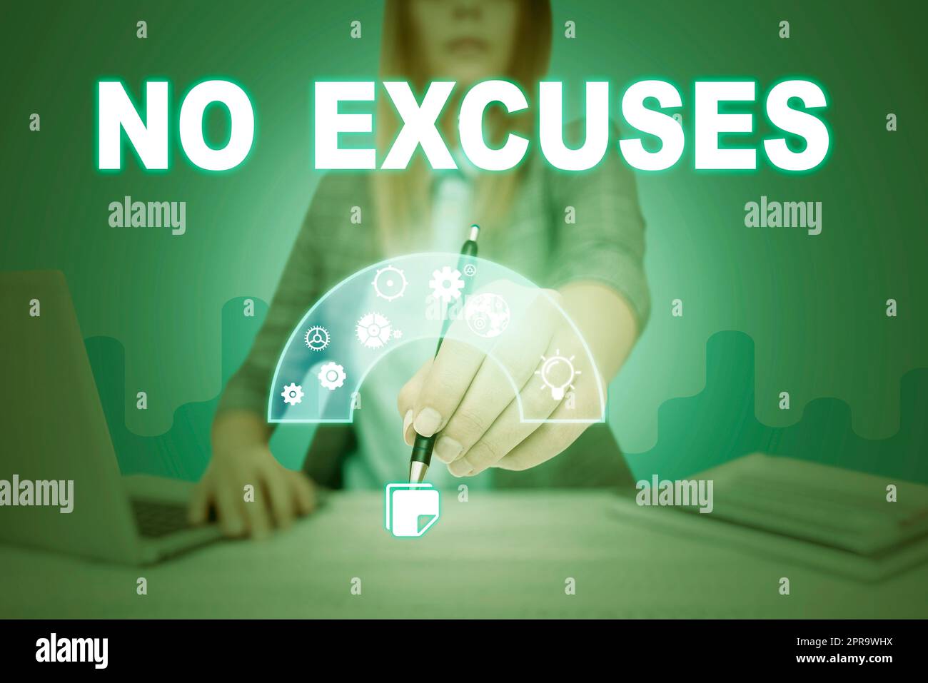Inspiration showing sign No Excuses. Business idea telling someone not ...