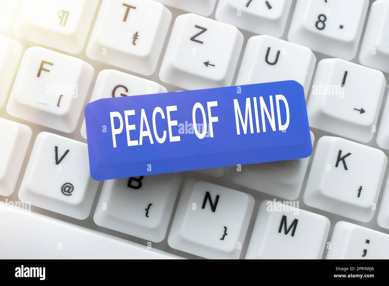 Writing displaying text Peace Of Mind. Conceptual photo To be peaceful ...
