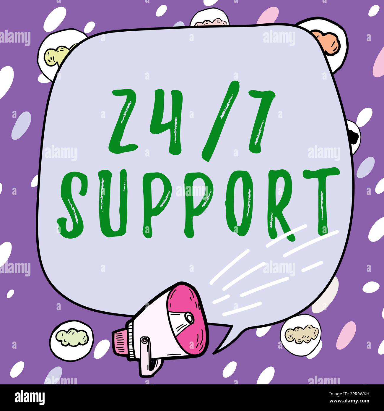 Writing displaying text 24 7 Support, Business overview Giving ...