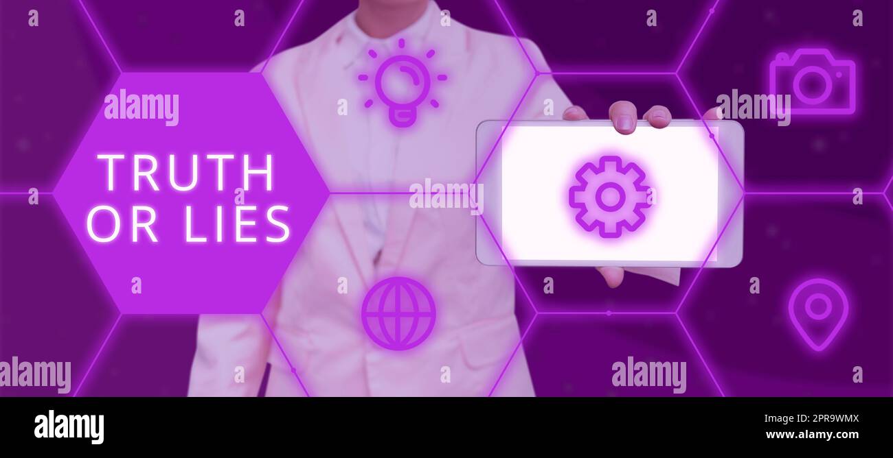 Conceptual display Truth Or Lies. Business concept Decide between a ...