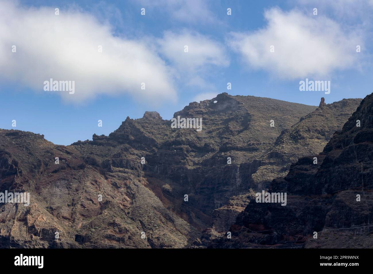 Landscape of the famous cliffs of Los Gigantes, Tenerife Stock Photo ...