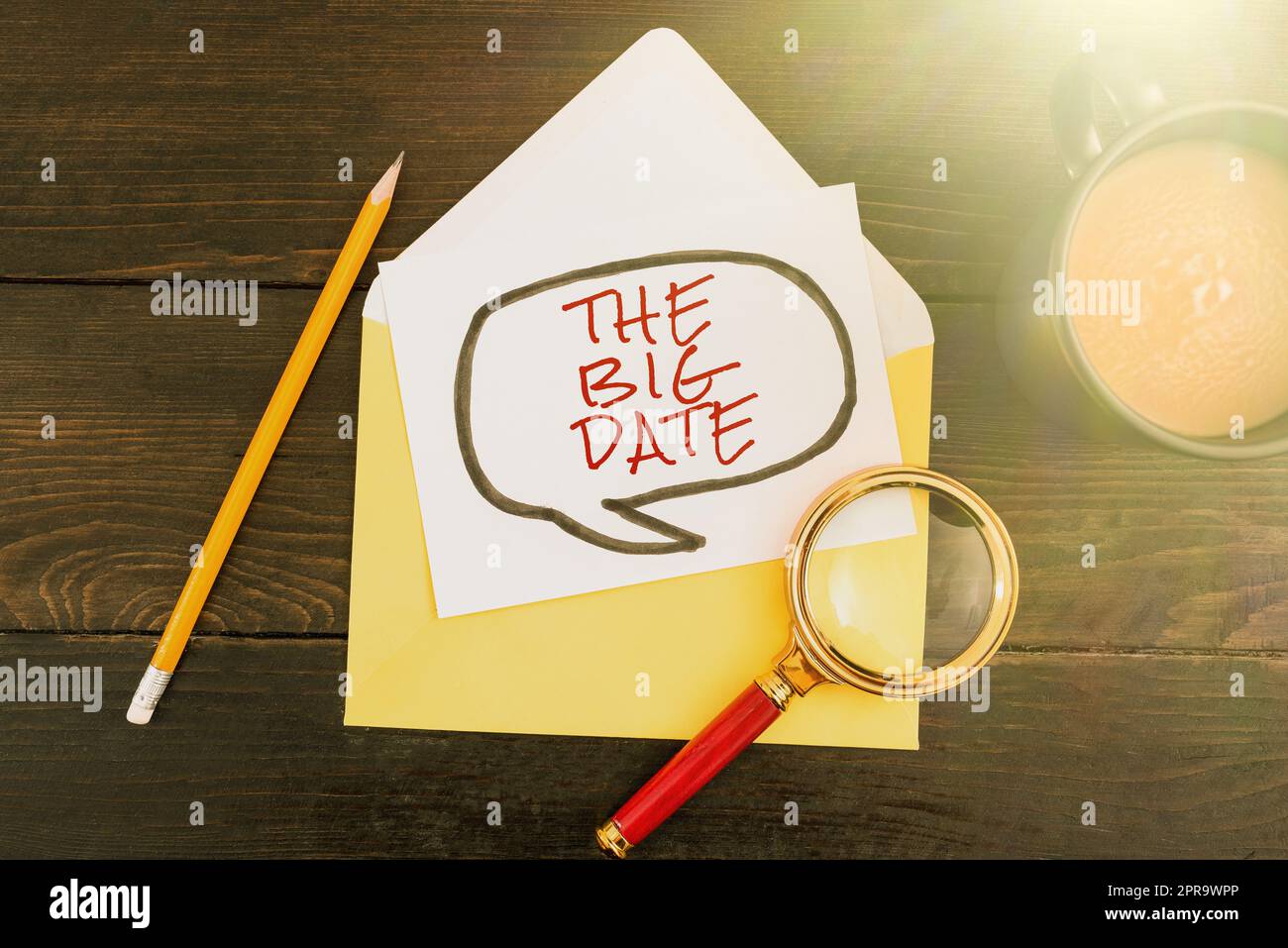 Handwriting text The Big Date. Internet Concept Important day for a ...