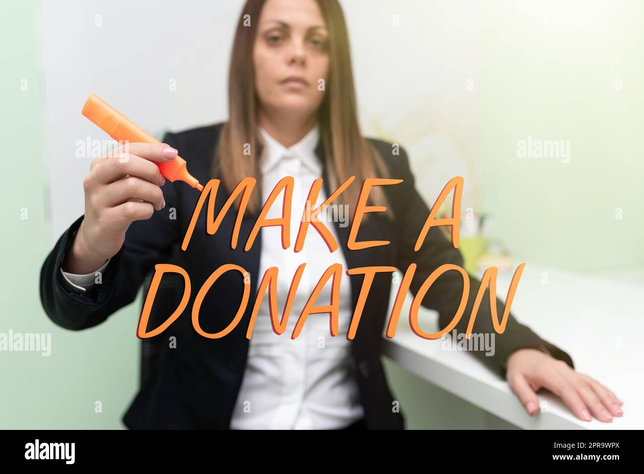 Text sign showing Make A Donation. Business idea Donate giving things ...