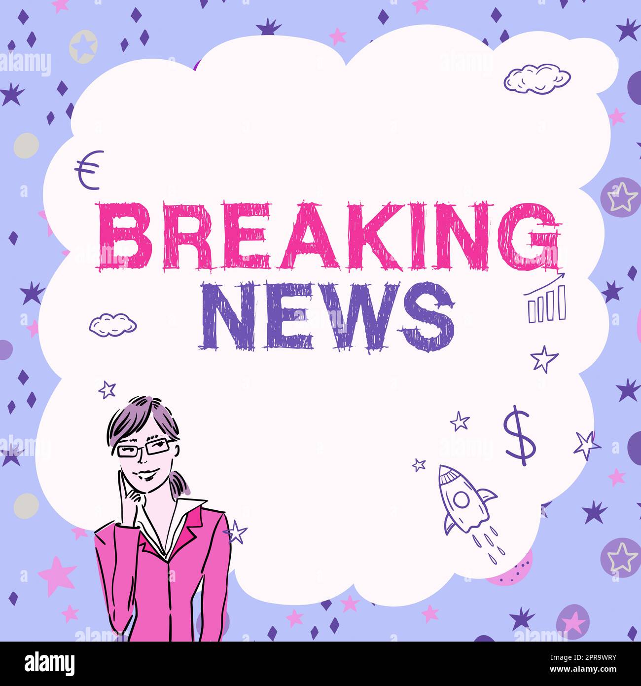 Text caption presenting Breaking News, Internet Concept Special Report ...