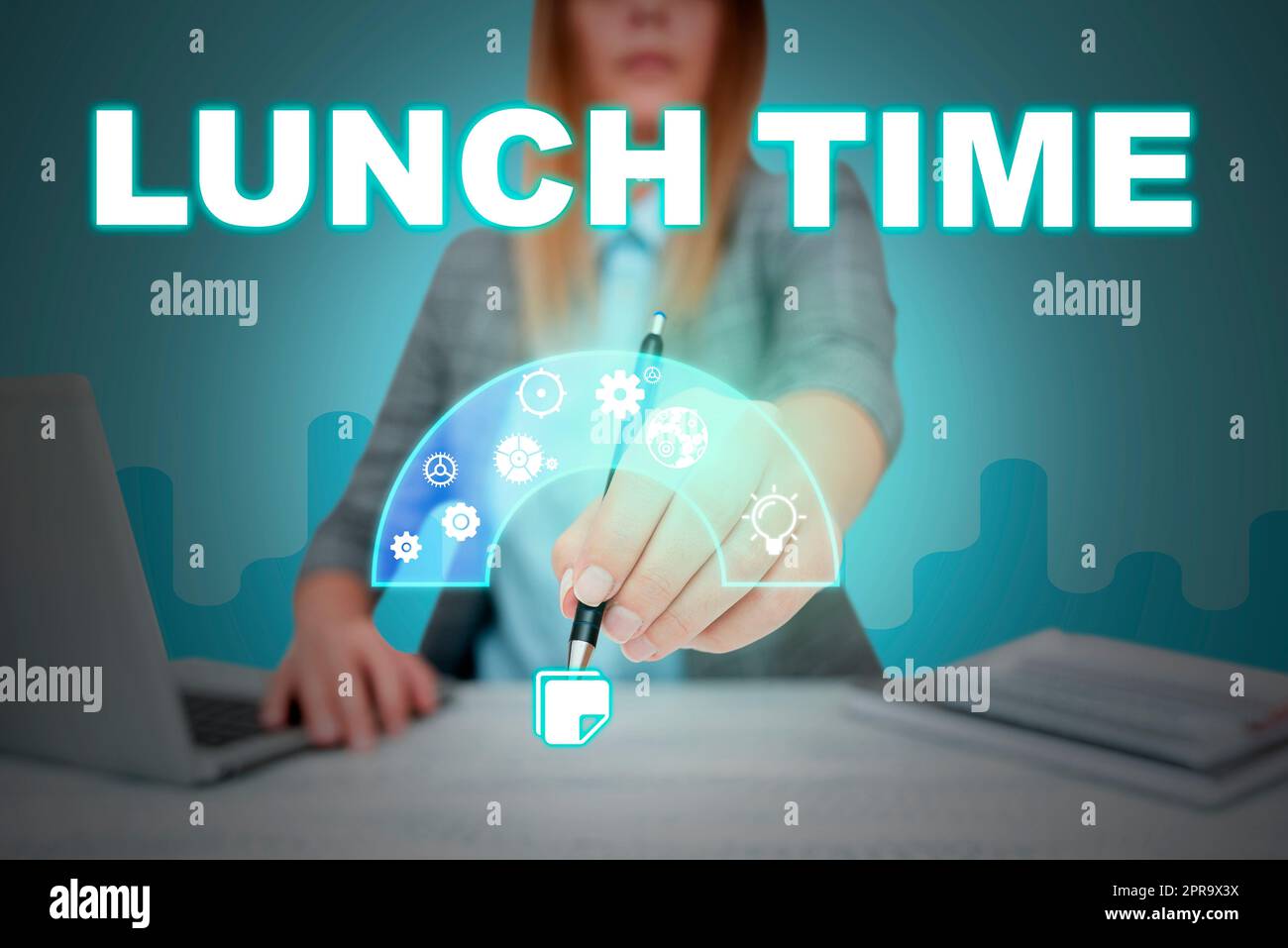 Inspiration showing sign Lunch Time. Business overview Meal in the ...