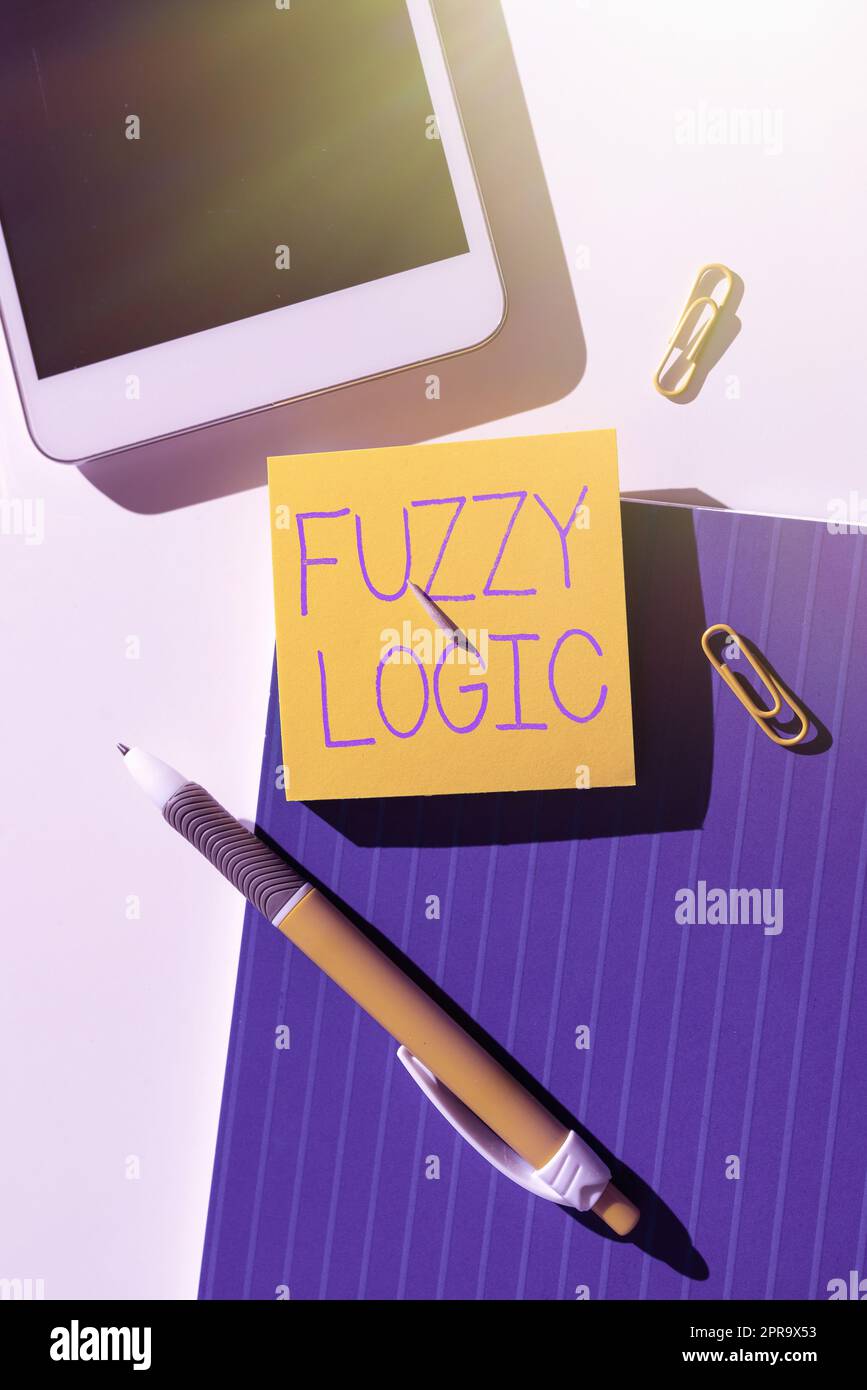 Inspiration showing sign Fuzzy Logic. Concept meaning checks for extent ...
