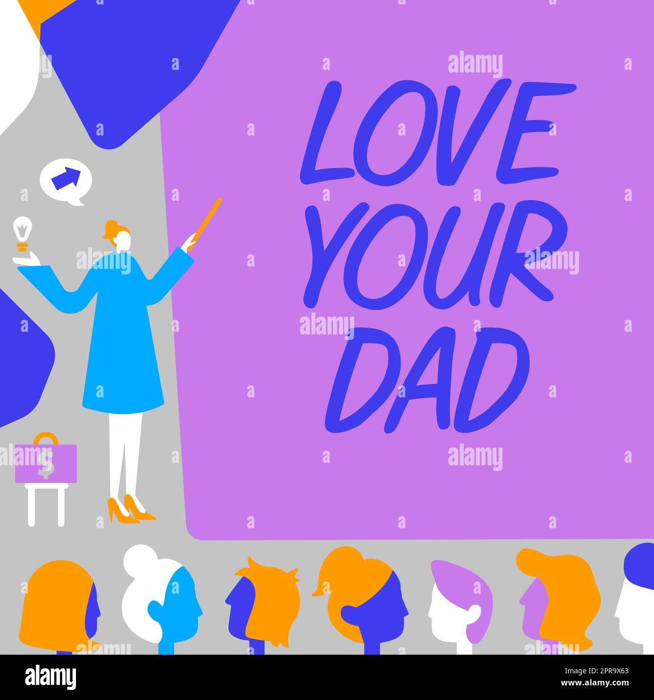 Hand writing sign Love Your Dad. Conceptual photo Have good feelings ...