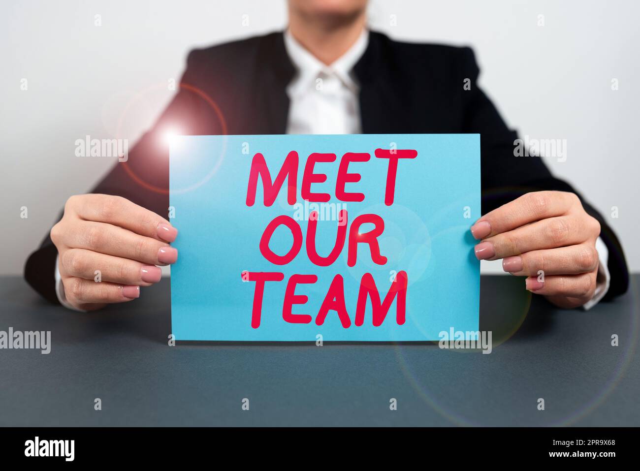 Conceptual display Meet Our Team. Concept meaning Presentation of a ...