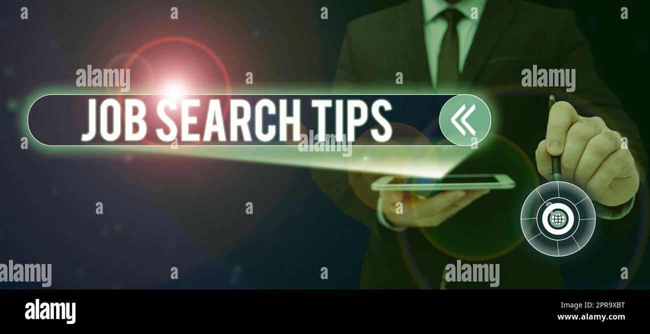 Conceptual caption Job Search Tips. Conceptual photo Recommendations to ...