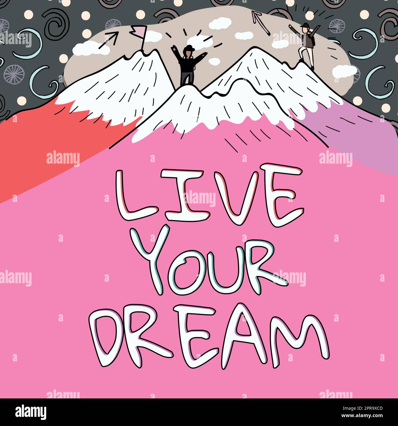 Text showing inspiration Live Your Dream, Word Written on Motivation be ...
