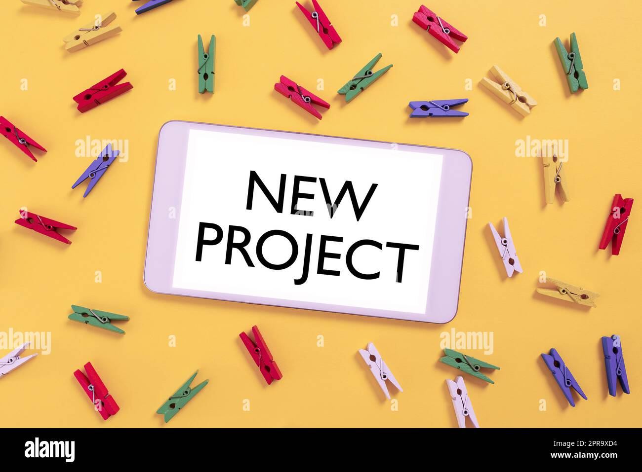 Hand writing sign New Project. Conceptual photo individual enterprise ...