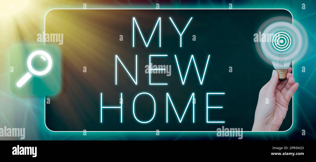 Handwriting text My New Home. Concept meaning Relocation moving to ...