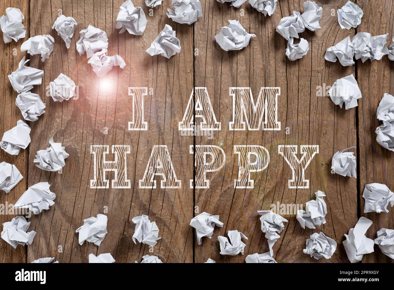 Conceptual display I Am Happy. Business showcase To have a fulfilled ...