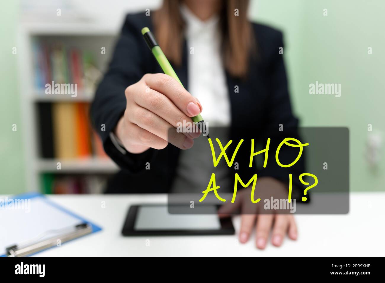 Conceptual display Who Am I. Word Written on Introduce Identify yourself personality likes ...