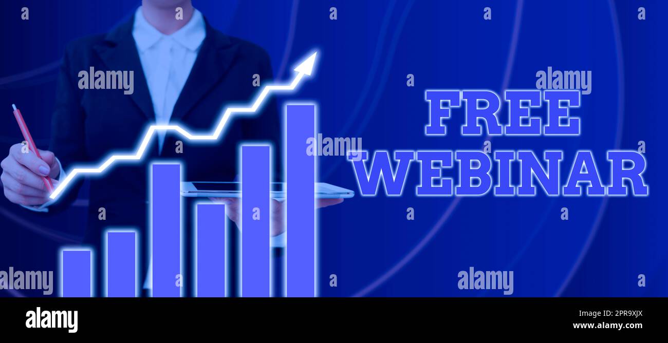 Handwriting text Free Webinar. Internet Concept Lecture Workshop ...