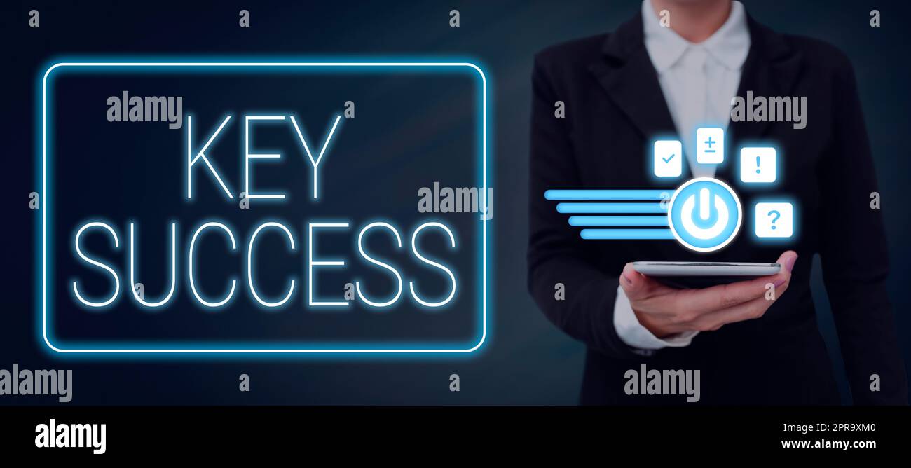 Conceptual caption Key Success. Business concept generally three to ...
